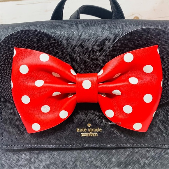 kate spade | Bags | Kate Spade Minnie Mouse Black Backpack Red | Poshmark